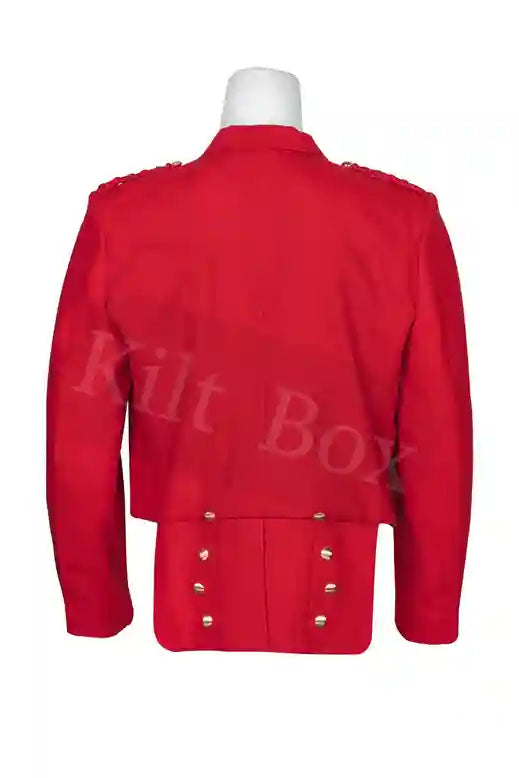 Scottish Red Prince Charlie Jacket with 5 Button Vest – Kilt Box Shop
