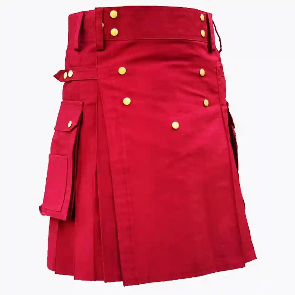 Red Modern Utility Kilt – Kilt Box Shop