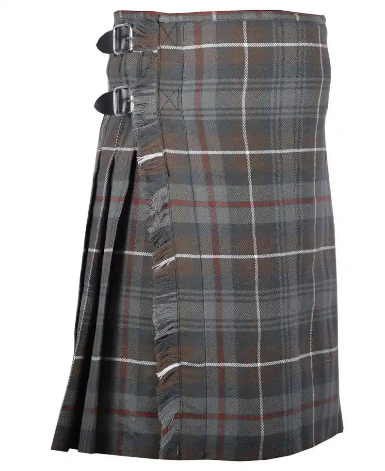 Mackenzie Weathered Tartan Kilt || 8 Yard Handmade 16oz Traditional ...